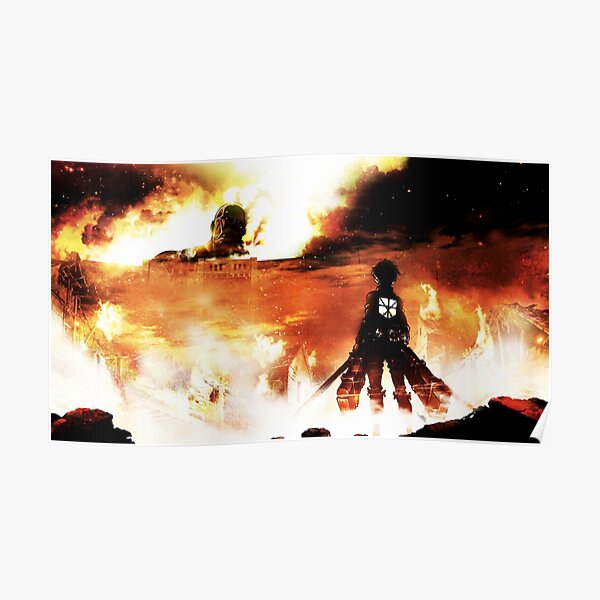 "Aot Fire slash" Poster for Sale by dianeedmon | Redbubble