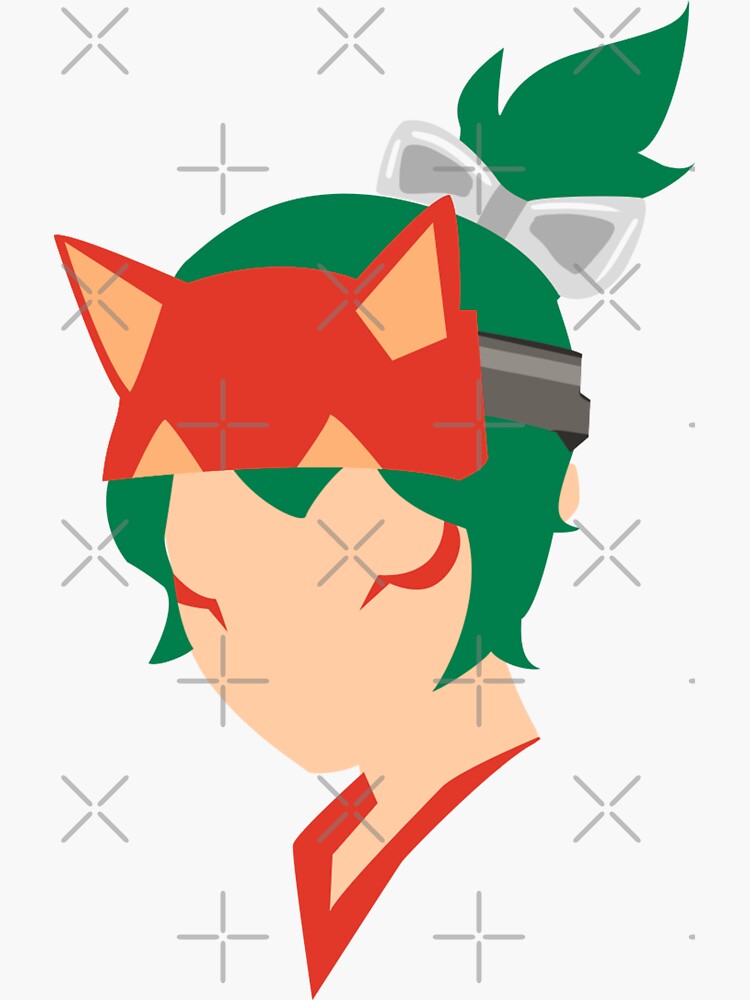 "Kiriko Headshot Sticker" Sticker for Sale by MKShakyart | Redbubble