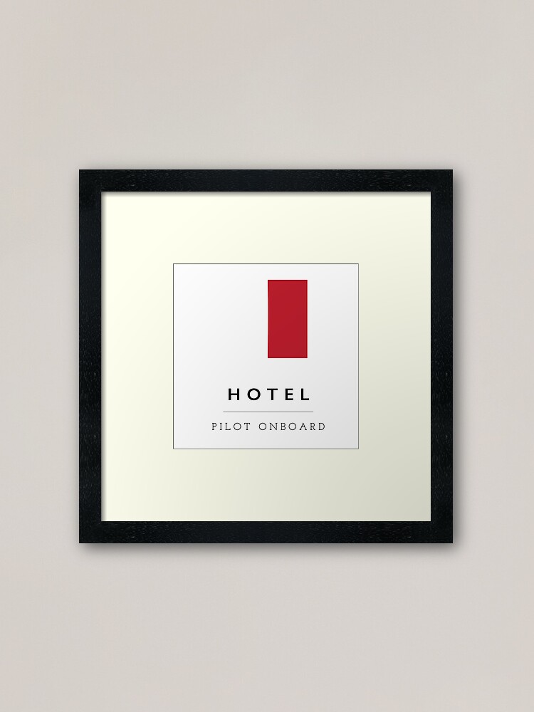 "Nautical Flag: Hotel" Framed Art Print for Sale by calebfaires | Redbubble