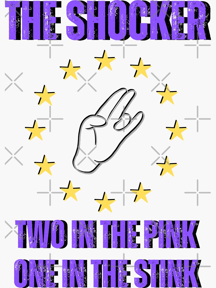 "THE SHOCKER" Sticker for Sale by SleazyDoesIt | Redbubble