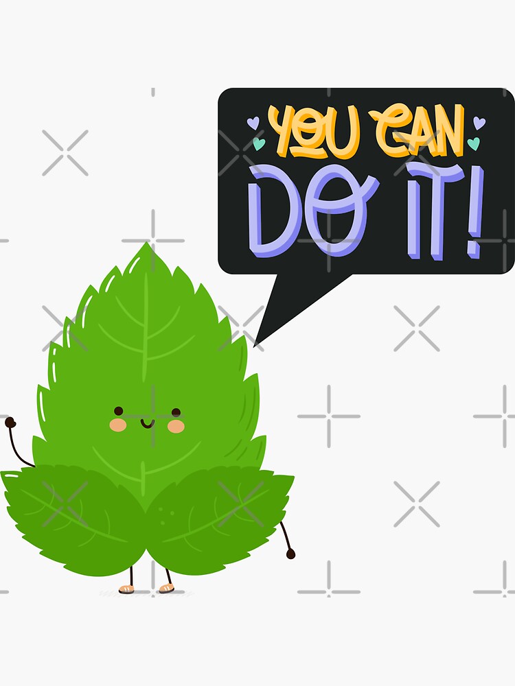 "Encourage mint You can do it" Sticker for Sale by Nepaz-Designs ...