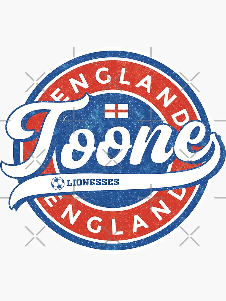 Pegatina «Insignia de fútbol de las Leonas de Inglaterra de Ella Toone ...