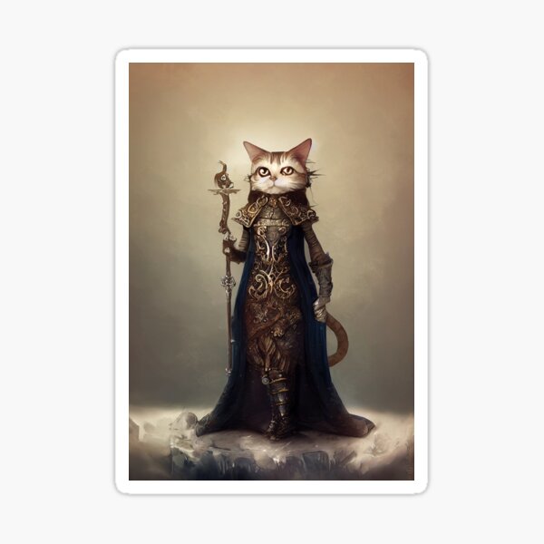 "cat queen dressed " Sticker for Sale by SeyliiShop | Redbubble