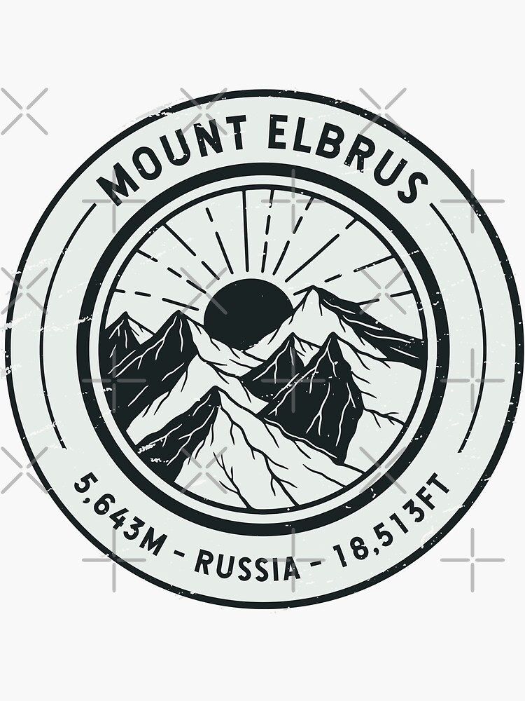 "Mount Elbrus Russia | Hiking | Skiing" Sticker for Sale by ...