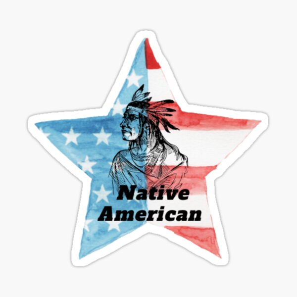 " Stickers Native American " Sticker for Sale by CarlousToT | Redbubble