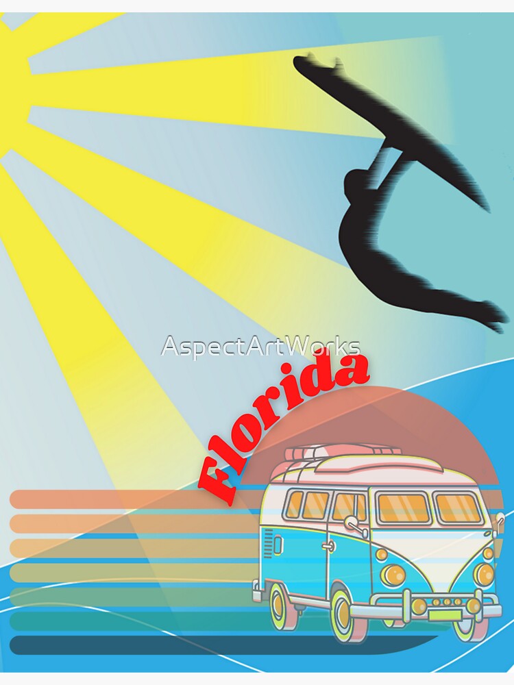 "Greatest Surfing Destinations, radical surfer dude" Sticker for Sale ...