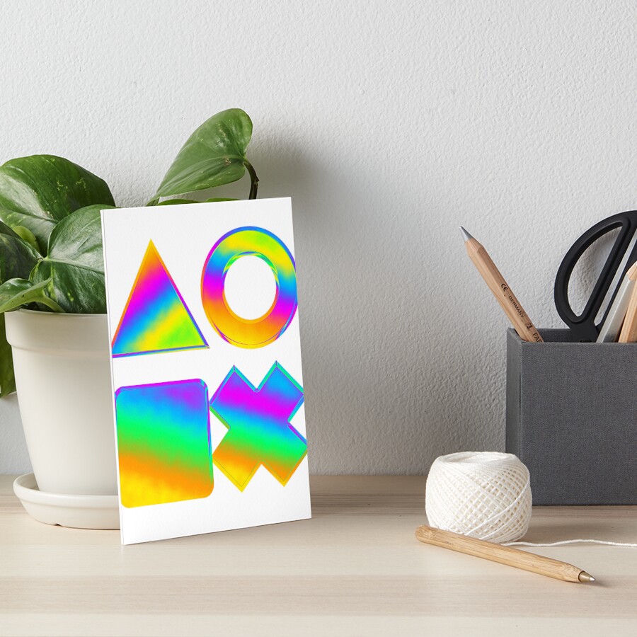 "Rainbow Playstation Logos" Art Board Print for Sale by GreenCREW ...