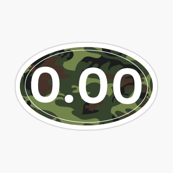 "Camo, Not A Runner 0.00 - White" Sticker for Sale by LatterDaze ...