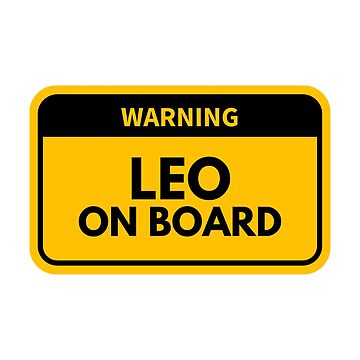"Leo On Board Bumper" Sticker for Sale by DrunkPolarBear | Redbubble
