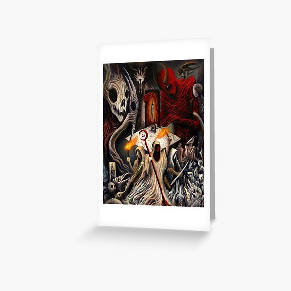 "A Way Out - Dark Fantasy Oil Painting by Frank Heiler" Greeting Card ...