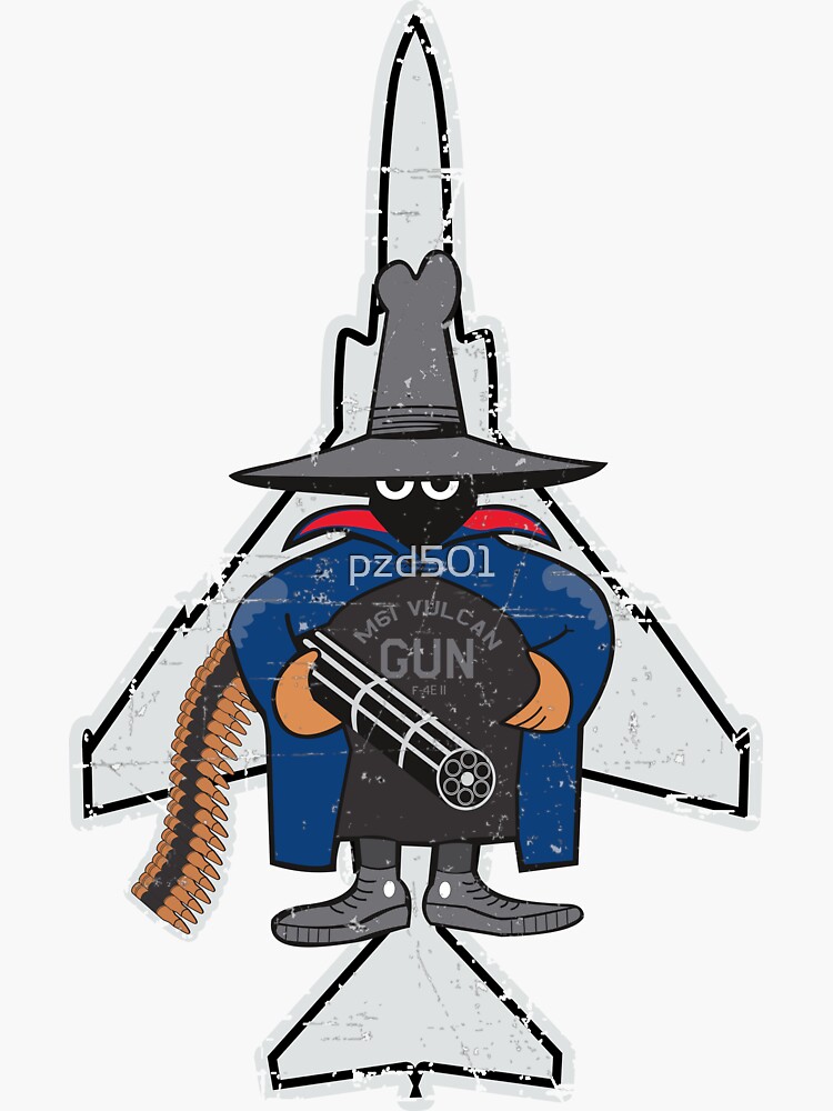 "Spooky F-4 Phantom II M61 Vulcan Gun/Aircraft Silhouette - Grunge ...