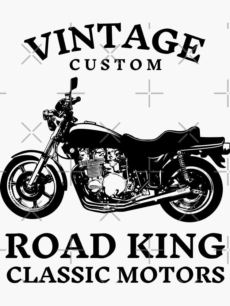 "Vintage custom road king" Sticker for Sale by Jimsgreatloot | Redbubble