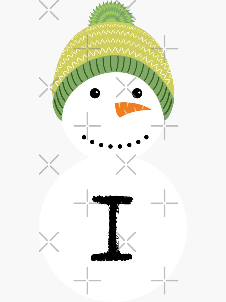 "Snowman With The Letter I" Sticker for Sale by Comicsorama | Redbubble
