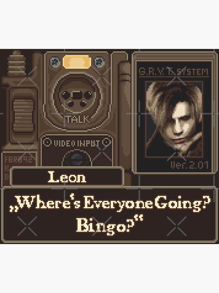"Resident Evil Leon Kennedy Pixel Art" Sticker by AlleenasPixels ...