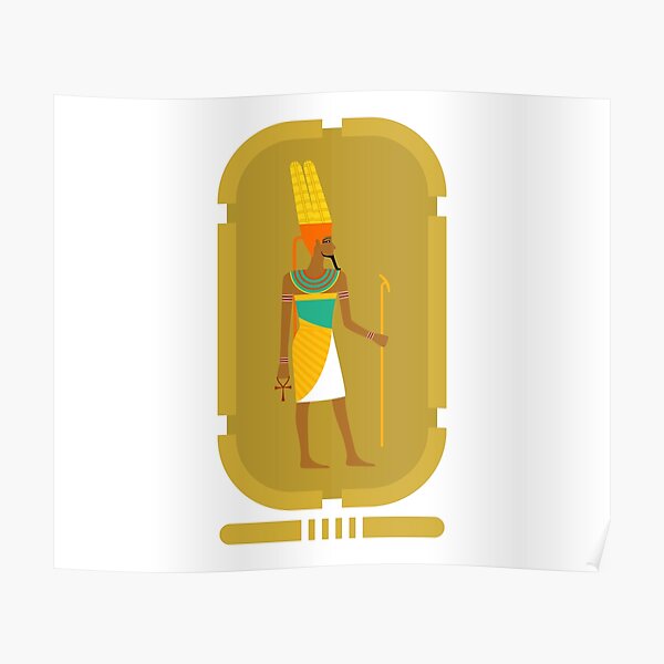 "Amun Egyptian God On Cartouche" Poster for Sale by EgyptConnection ...