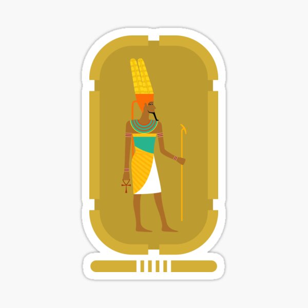 "Amun Egyptian God On Cartouche" Sticker for Sale by EgyptConnection ...