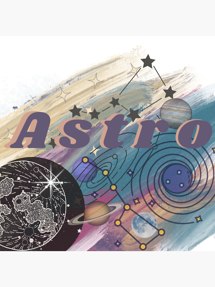 "Astro graphic digital printed " Sticker for Sale by iamsylvia | Redbubble