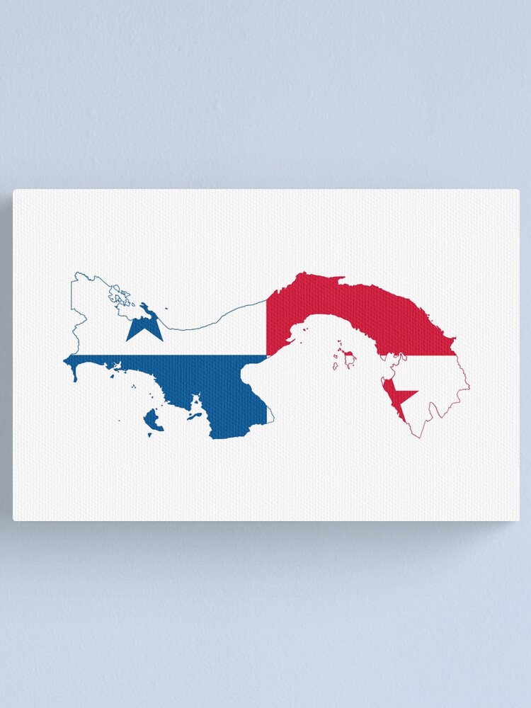 Lienzo «Mapa de la bandera de Panamá» de mo91 | Redbubble