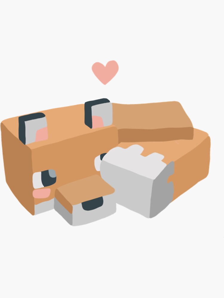 "cute minecraft fox" Sticker for Sale by BridieRitchi | Redbubble