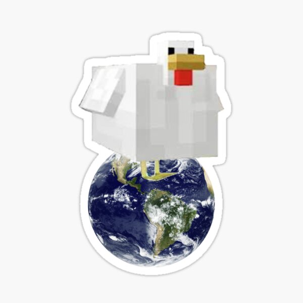 "fat minecraft chicken meme - funny gift for gamers" Sticker for Sale ...