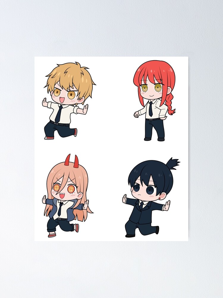 "Chainsaw Man Chibis " Poster for Sale by Sonic-ip | Redbubble