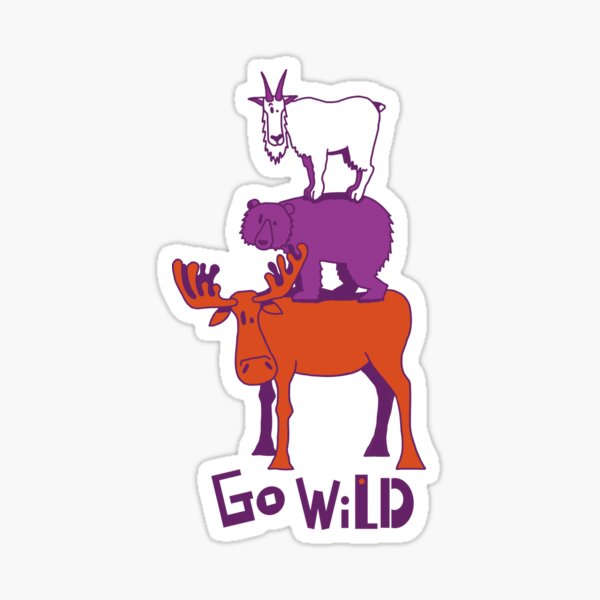 "Go Wild" Sticker for Sale by beeminedesigns | Redbubble