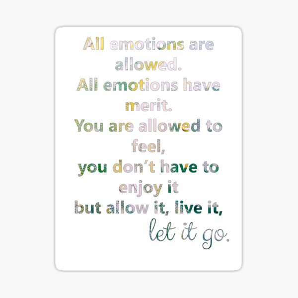 "Let it go." Sticker for Sale by KendraJKantor | Redbubble