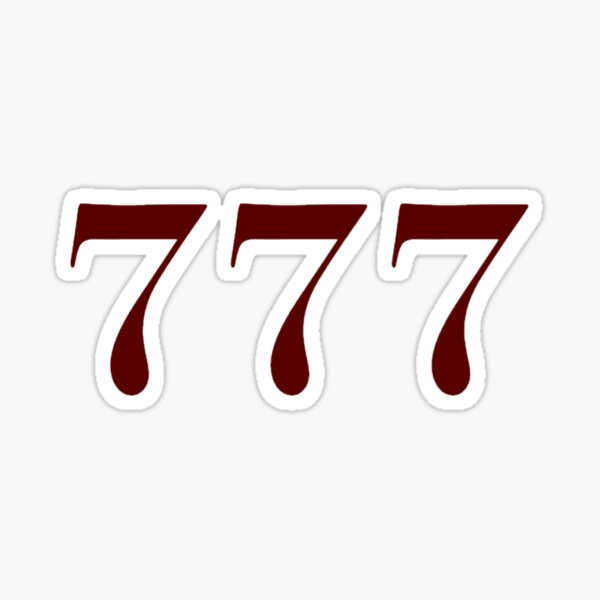 "777" Sticker for Sale by tbh-isaiah | Redbubble