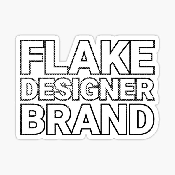 "Flake designer brand" Sticker for Sale by arkantus | Redbubble