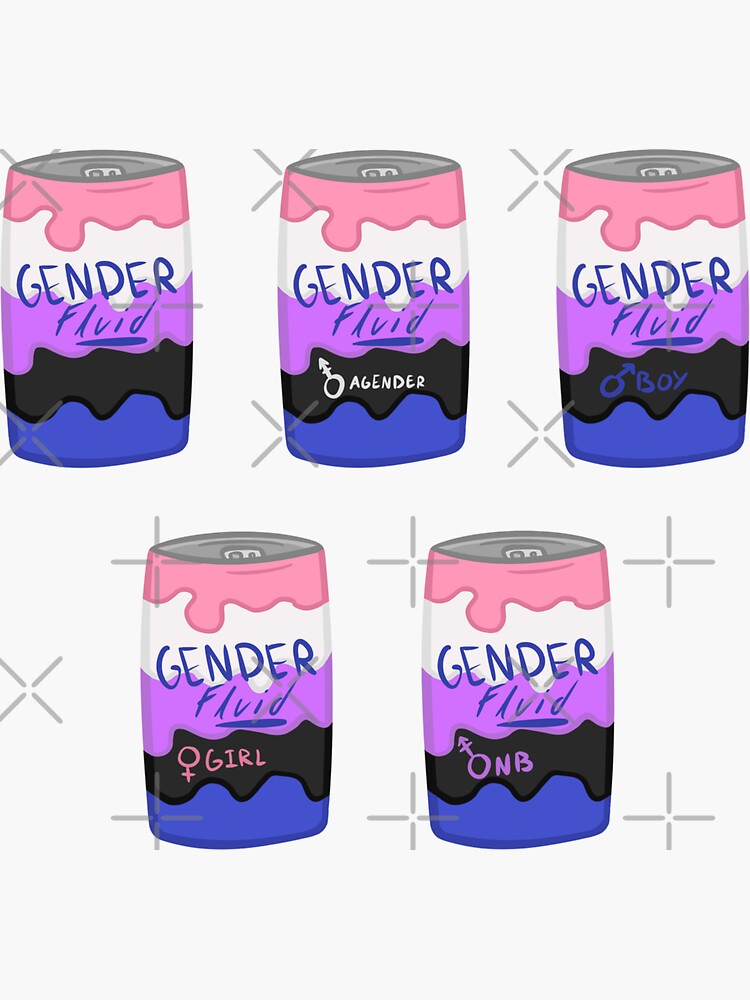 "Multipack of cans of gender fluid" Sticker for Sale by Irregular-life ...