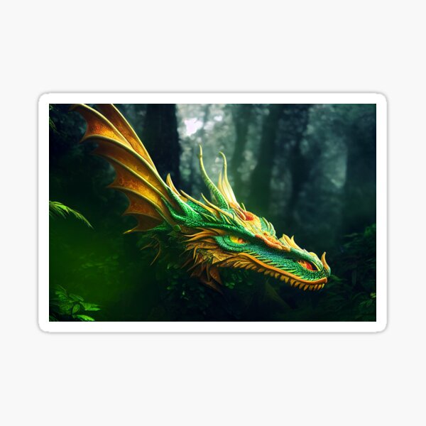 "Dragon Spirit, psychedelic dragon, mystical creature" Sticker for Sale ...