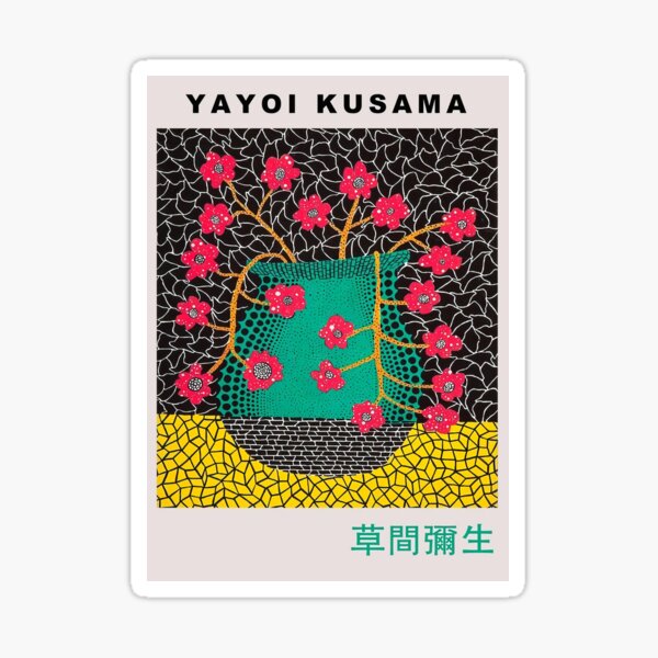 "Yayoi Kusama Japanese Exhibition Pumpkin Modern Museum" Sticker for ...