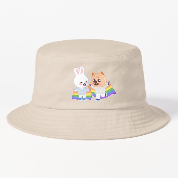 "STRAY KIDS (SKZOO) Leebit and Han Quokka Pastel Rainbow(Pride)" Bucket ...