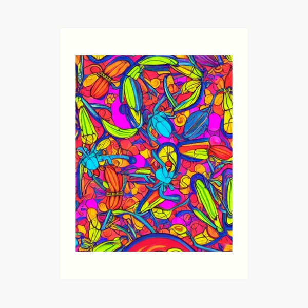 "Pretty psychedelic Beetle bug insect lady bug legs wings larvae thorax ...