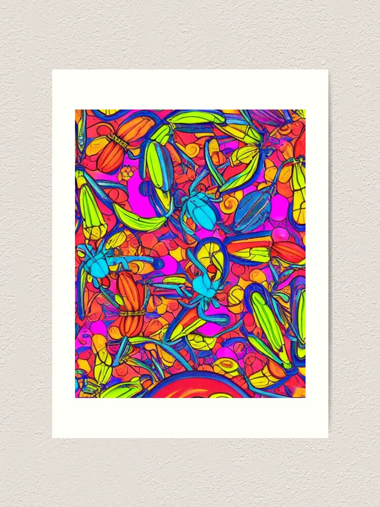 "Pretty psychedelic Beetle bug insect lady bug legs wings larvae thorax ...