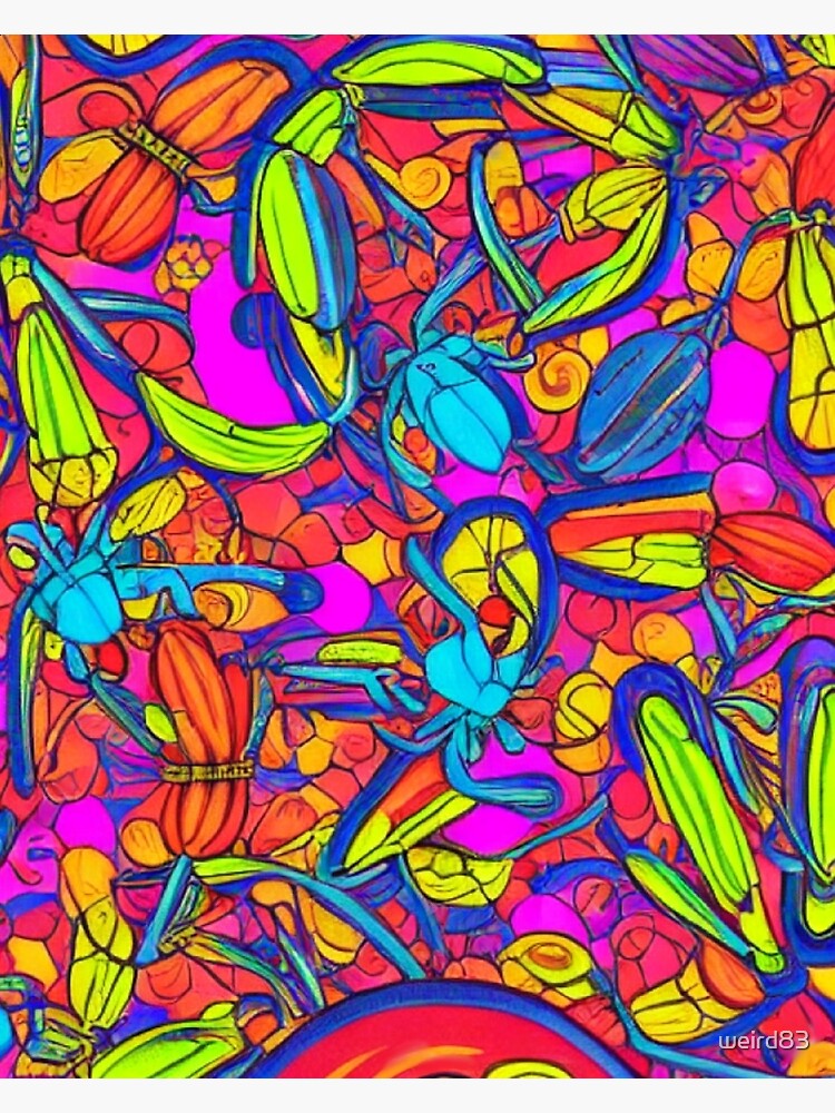 "Pretty psychedelic Beetle bug insect lady bug legs wings larvae thorax ...