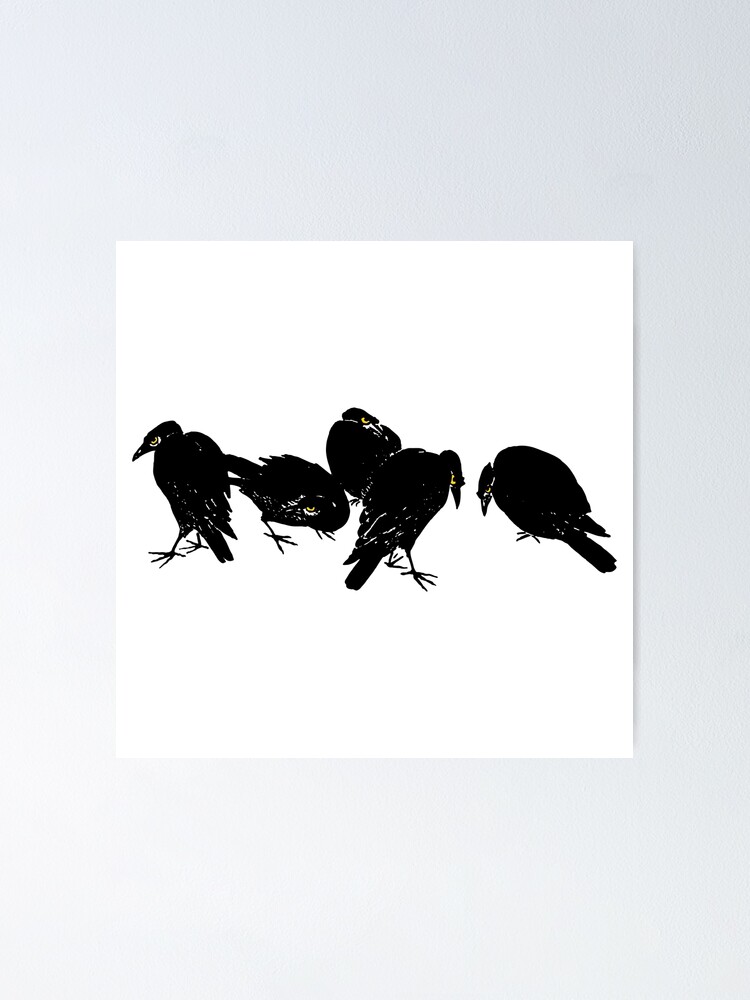 "Five Crows, 1872-1897 - Vintage" Poster for Sale by Sarah-Leonard ...