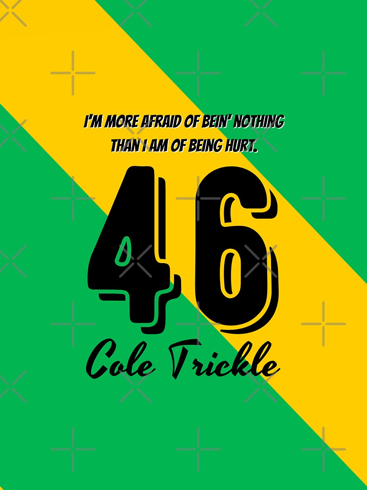 "46 - Cole Trickle" Sticker for Sale by DrawingAndText | Redbubble