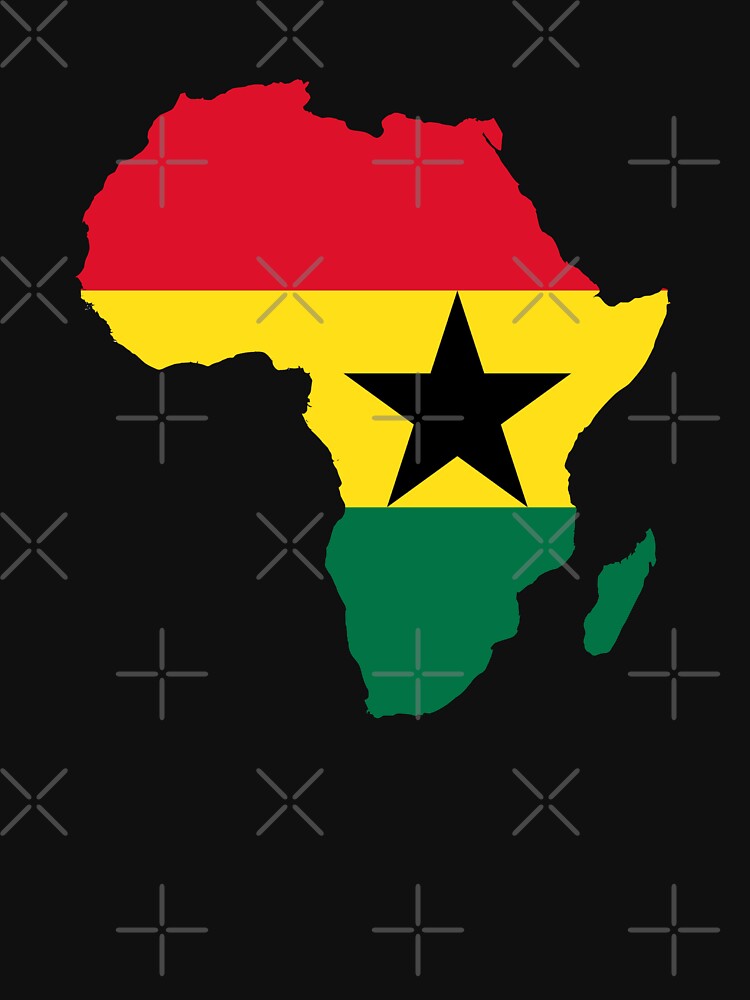 "Ghana Flag Africa Map Ghanaian Pride Football Team Shirt Jersey" T ...