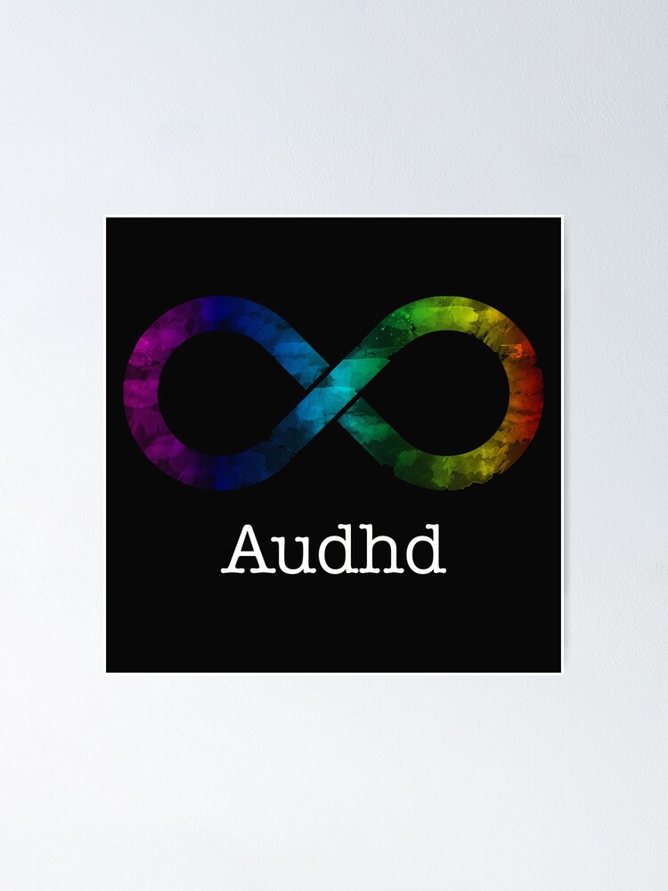 "Audhd (autistic/adhd) Watercolor Neurodiversity logo" Poster for Sale ...