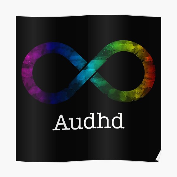 "Audhd (autistic/adhd) Watercolor Neurodiversity logo" Poster for Sale ...