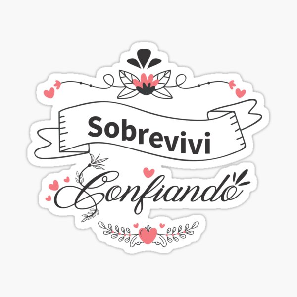 "Design I survived trusting" Sticker for Sale by LolucaDesign | Redbubble