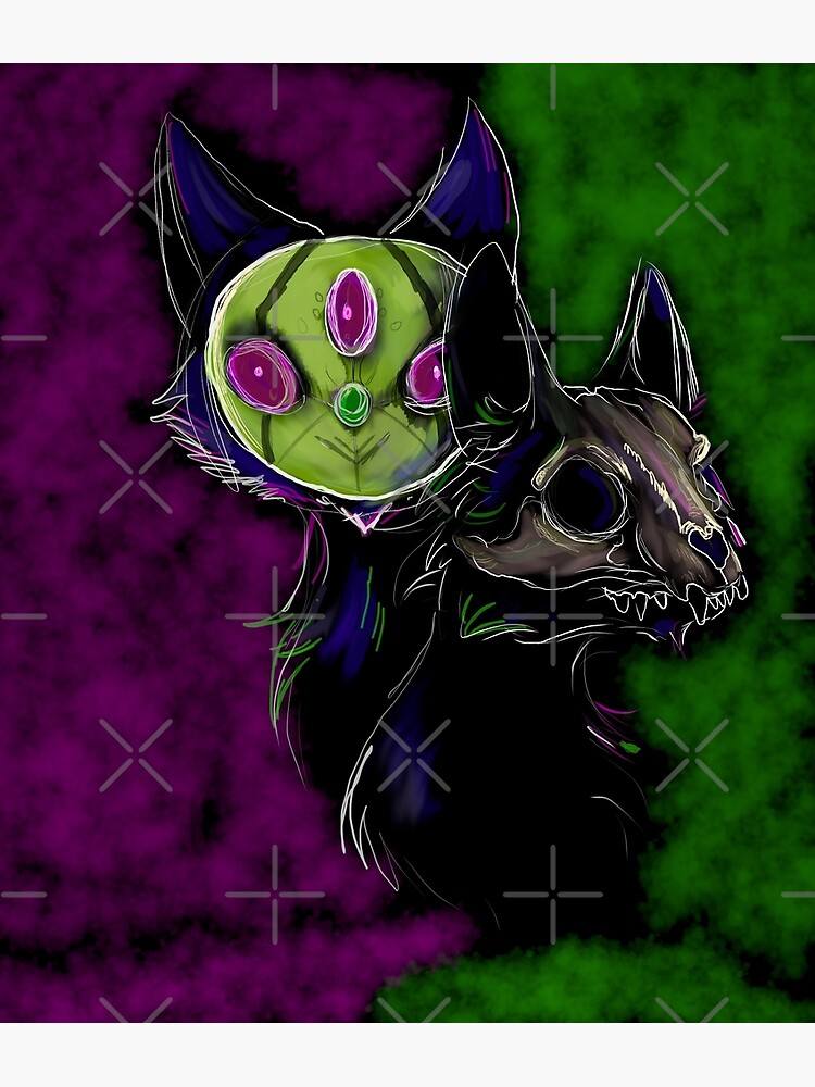 "Alien Kat and SkullFace Kitty" Poster for Sale by Leviathancraft ...