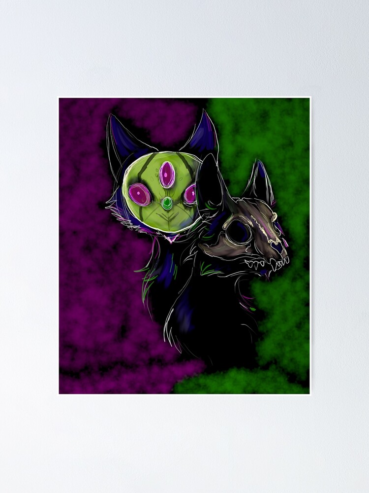 "Alien Kat and SkullFace Kitty" Poster for Sale by Leviathancraft ...