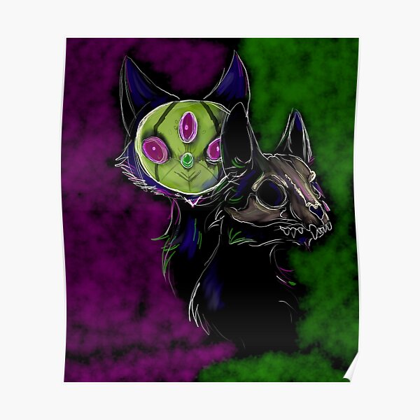 "Alien Kat and SkullFace Kitty" Poster for Sale by Leviathancraft ...