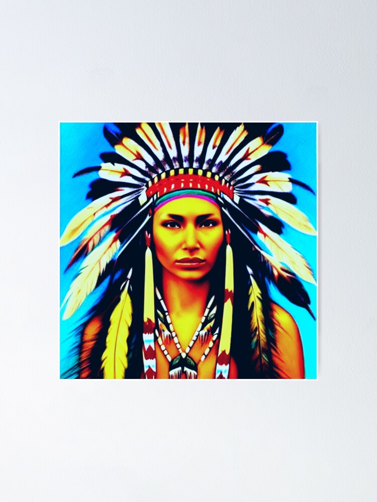 "Strong native woman, American Indian Woman with headdress, Native ...