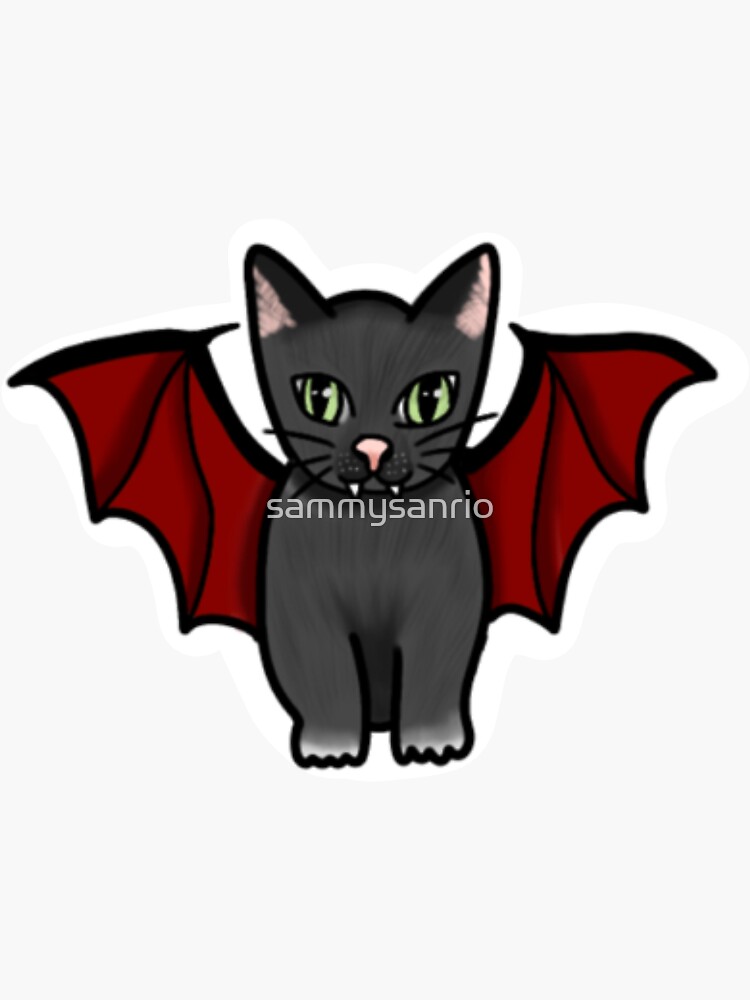 "BatKitty" Sticker for Sale by sammysanrio | Redbubble