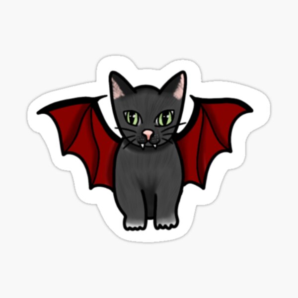 "BatKitty" Sticker for Sale by sammysanrio | Redbubble