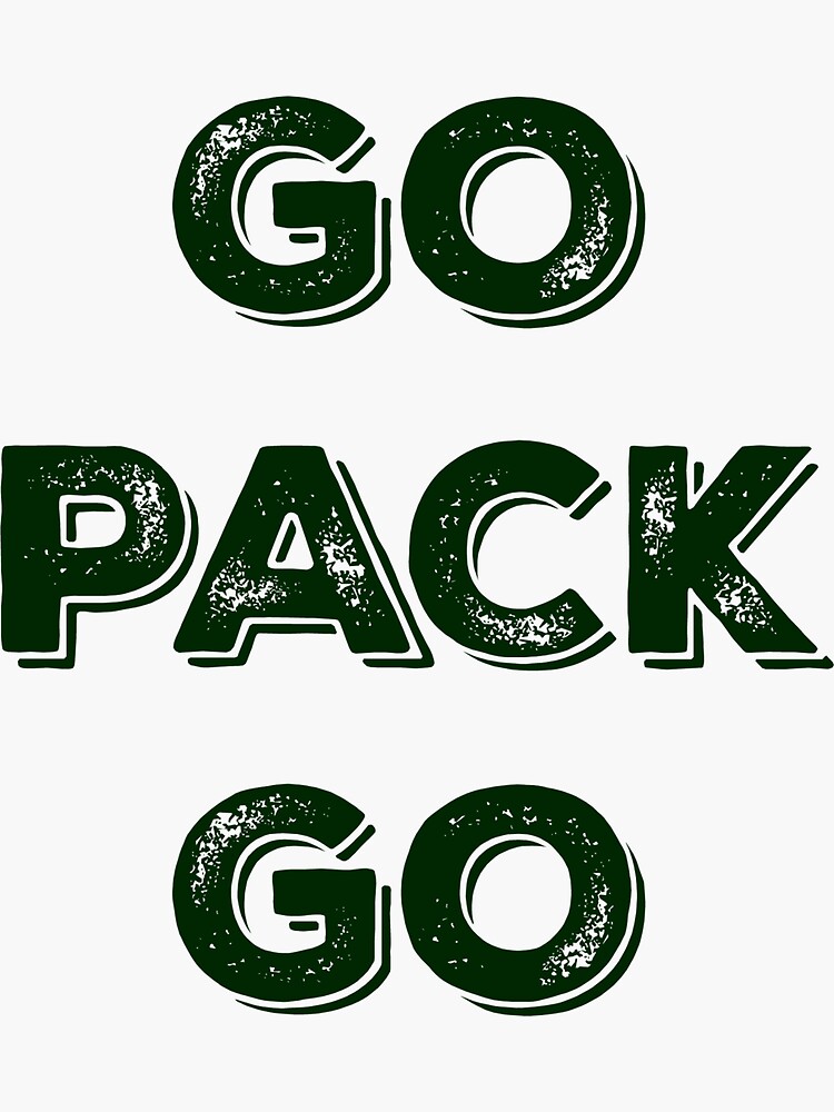 "Go Pack Go" Sticker for Sale by nyah14 | Redbubble