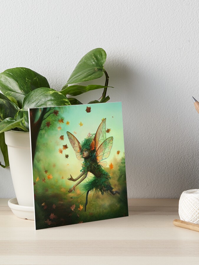"Woodland Creature Catching Falling Leaves" Art Board Print for Sale by ...